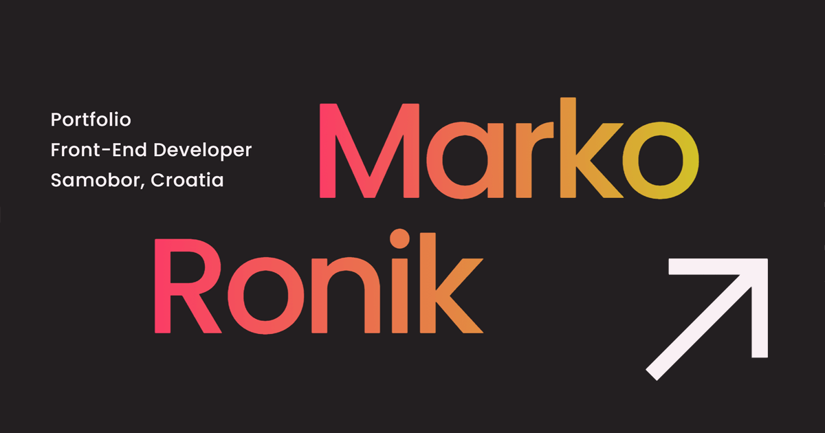 Portfolio || Marko Ronik
